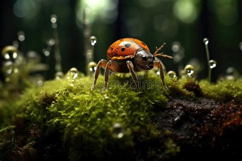 Macro Photographs Of Macrofauna In The Forest Stock Illustration