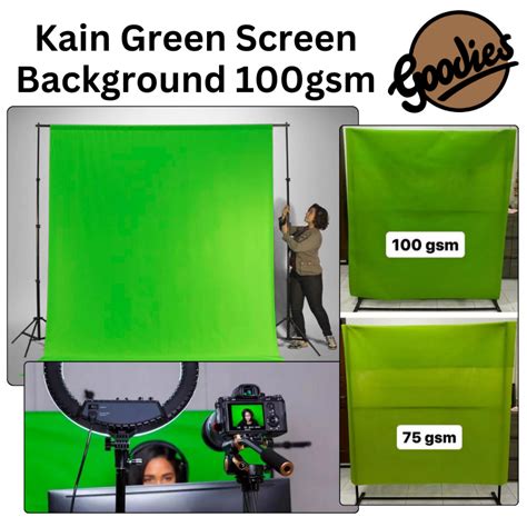 Jual Kain Background Green Screen 100 Gsm Kain Backdrop Foto Hijau Spunbond Meteran Untuk