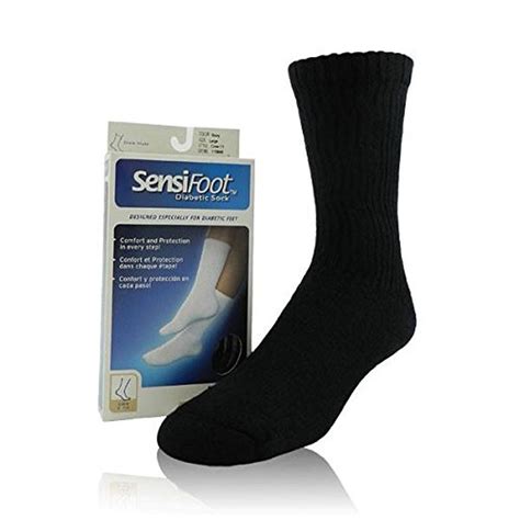 Buy Jobst Sensifoot Crew Diabetic Socks 8 15mmhg Closed Toe Black