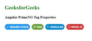 Angular PrimeNG Tag Properties GeeksforGeeks