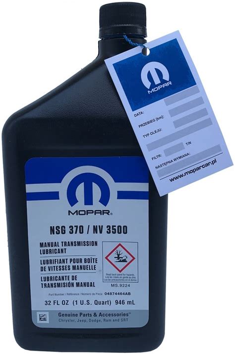 Olej Manualnej Skrzyni Nsg370 Mopar Ms 9224 Oleje Skrzyni Oleje
