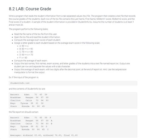 Solved 82 Lab Course Grade Write A Program That Reads The