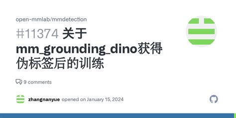 关于mm_grounding_dino获得伪标签后的训练 · Issue #11374 · open-mmlab/mmdetection · GitHub