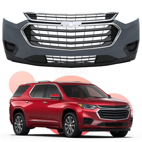 Complete Front Bumper Cover Kit Grille Grill For 2018 2021 Chevrolet