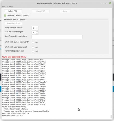 PDFCrack GUI QuickHash GUI