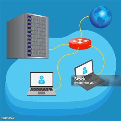 Lan Network 3d Diagram Stock Illustration Download Image Now Big
