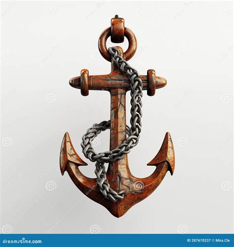 Cartoon Style Anchor Isolated On White Background Created With Generative Ai Stock Image