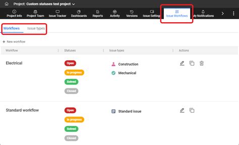 Managing Custom Issue Statuses Revizto