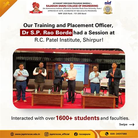 Jspm S Rajarshi Shahu College Of Engineering On Linkedin Jspmrscoe