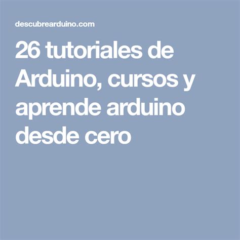 26 Tutoriales De Arduino Cursos Y Aprende Arduino Desde Cero Arduino Autocad Libros