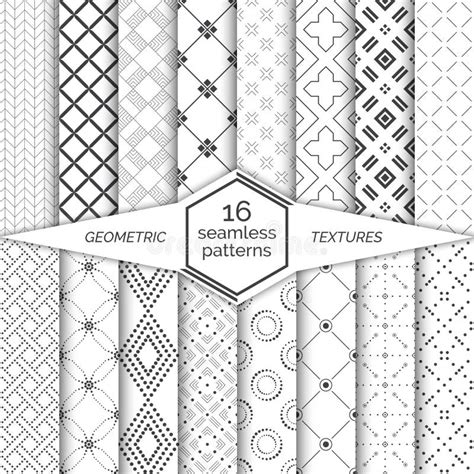 Big Set Of Vector Seamless Patterns Stock Vector Illustration Of Dashed Ornamental 114616924