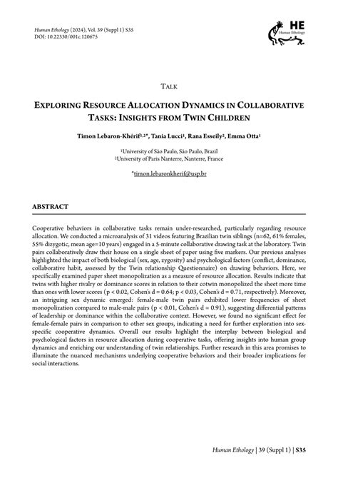 Pdf Exploring Resource Allocation Dynamics In Collaborative Tasks