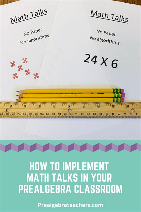 Math Talks Or Number Talks In The Middle School Math Classroom