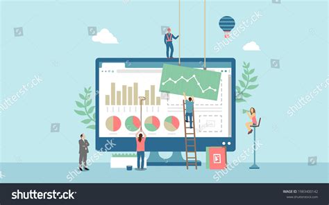 Data Analysis Concept Vector Banner Illustration Stock Vector Royalty Free