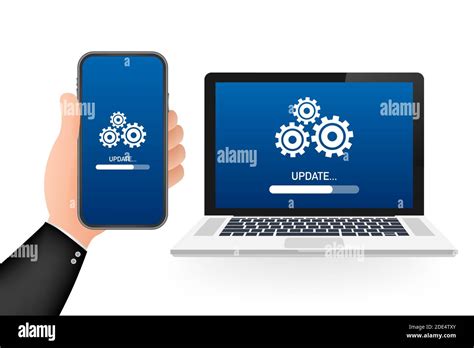 System Software Update Data Update Or Synchronize With Progress Bar On
