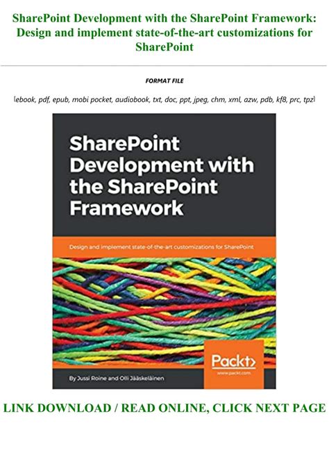 Read Book Pdf Sharepoint Development With The Sharepoint Framework