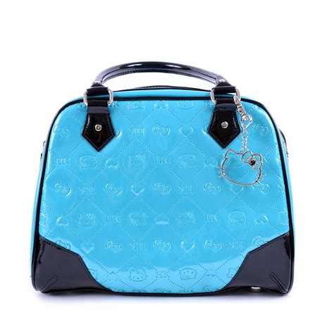 Hello Kitty Teal Embossed Pattern Handbag Tokyo Otaku Mode Tom