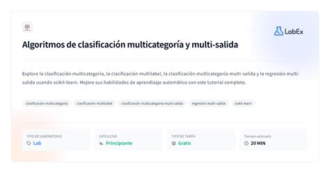 Algoritmos De Clasificación Multicategoría Y Multi Salida En Scikit