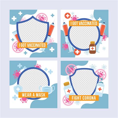 Freeform Twibbon Frame Template For Social Media 2834545 Vector Art At