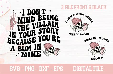 I Don T Mind Being The Villain Illustration Par Manage Design Creative Fabrica