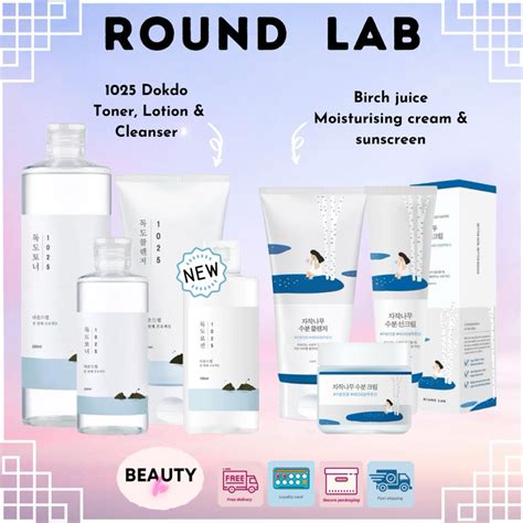 Roundlab Round Lab Birch Juice Moisturising Sunscreen Cream Dokdo Cleanser Dokdo Toner