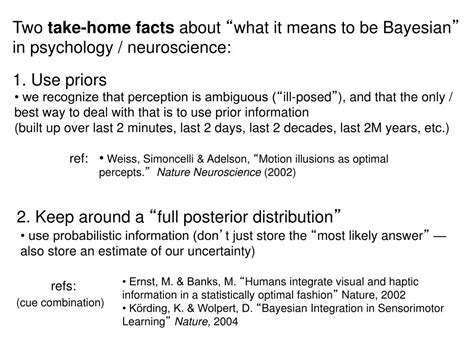Ppt What Is Bayesian Inference How Does It Apply To Perception