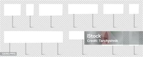 텍스트 가 있는 빈 보드 투명한 배경에 고립된 항의 표지판 현실적인 데모 또는 광고 배너 스트라이크 액션 골판지 플래카드 모형 벡터 일러스트레이션 Revolution에 대한