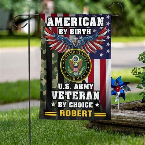 Custom Us Army Flag Veteran By Choice Flag Us Army Veteran Flag Arm