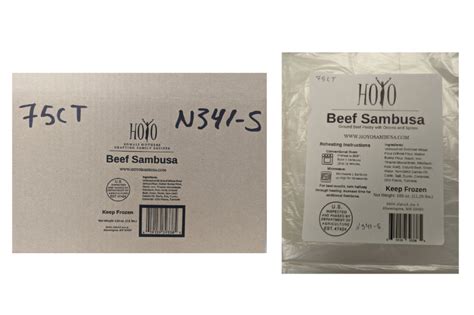 Beef Sambusas Recalled Due To Contamination Of Extraneous Material