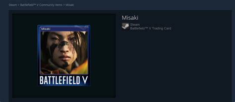 Misaki Is Now Officially Trading Card That You Can Get By Playing Bfv On Steam 😂😂😂😂😂😂 R