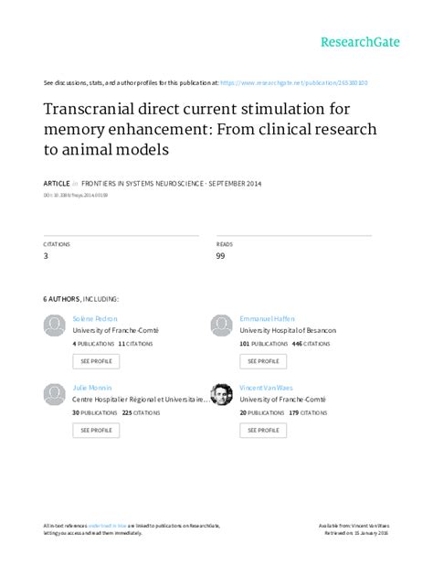 Pdf Transcranial Direct Current Stimulation For Major Depression An Updated Systematic Review