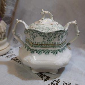 Exquisite Antique Circa 1891 Florence Wood And Son Green Royal Semi