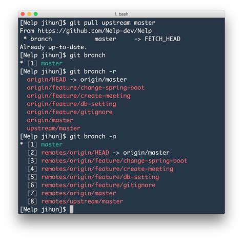 git remote branch 가져오기 jihun s development blog