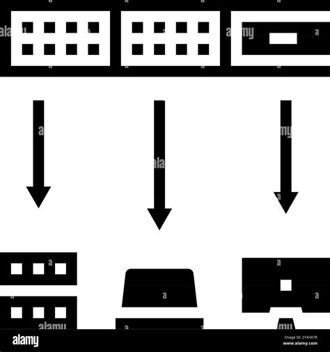 Network Switch Data Center Glyph Icon Vector Illustration Stock Vector Image And Art Alamy