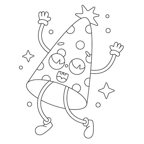 벡터 귀여운 생일 모자 색칠하기 책 만화 흰색 색칠 페이지 개요에 고립 프리미엄 벡터