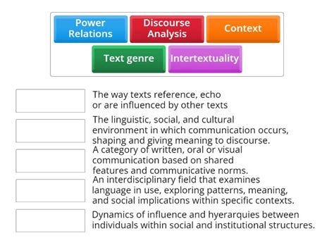 Elements Of Discourse Analysis Match Up
