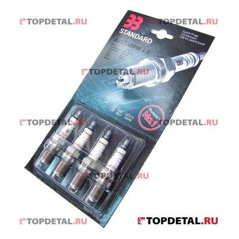 Свеча АУ17ДВРМ (ЗАЗС) ВАЗ-2112 16 кл. мед.эл. с рез-м (бл.4 шт ...