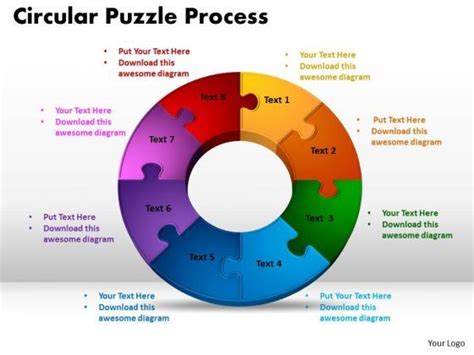 PowerPoint Template Circular Puzzle Process Company Ppt Slide