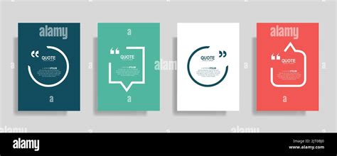 A Colorful Quote Speech Boxes Design Frames Set And Quotation Text In Bubble Brackets Frame