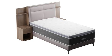 Modern Bed Frame With Side Storage Unit 3d Model Superhive Formerly