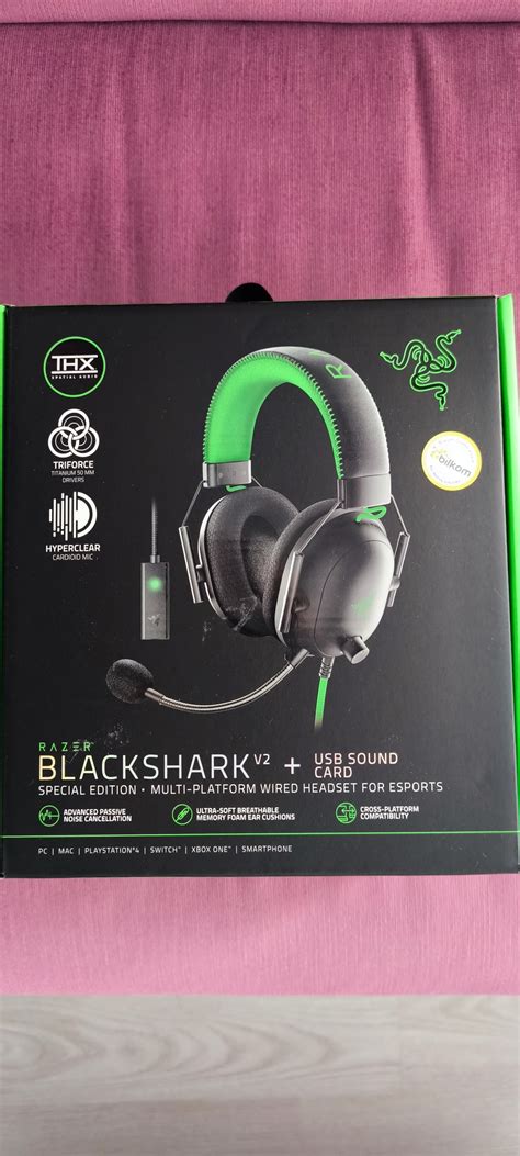 Satildi Razer Blackshark V2 Usb Sound Card Kablolu Gaming Kulaklik