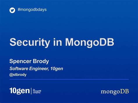Security Features In MongoDB PPT