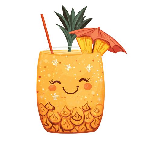 Pineapple Drink Clipart