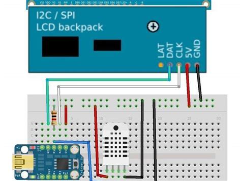 The Lcd Display Trinket Temperature And Humidity Lcd Display Adafruit