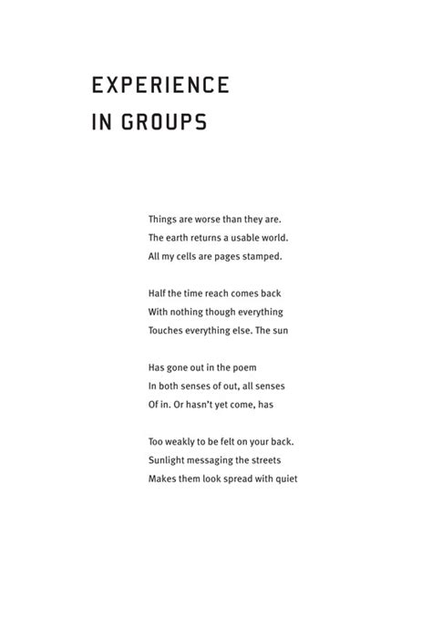 Experience In Groups By Geoffrey G Obrien Wave Books