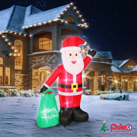 Santa Inflatable Decoration 6ft Airblown Santa In Recliner Inflatable