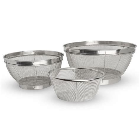 3 Pieces Stainless Mesh Colander Set Made In China Korin