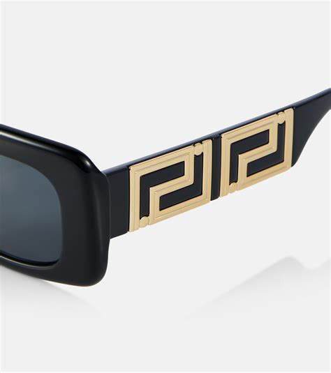 Versace Endless Greca Rectangular Sunglasses Versace