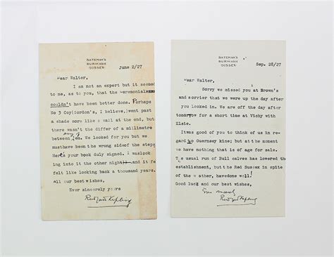 Five Original Hand Writtentyped And Signed Letters From Rudyard
