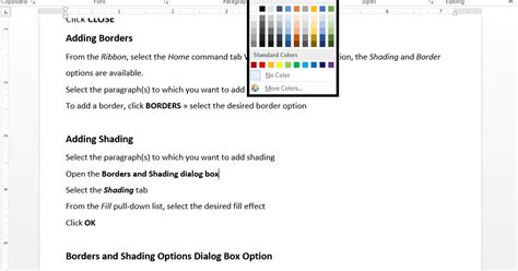 Paragraph Shading In MS Word Computer Free Courses